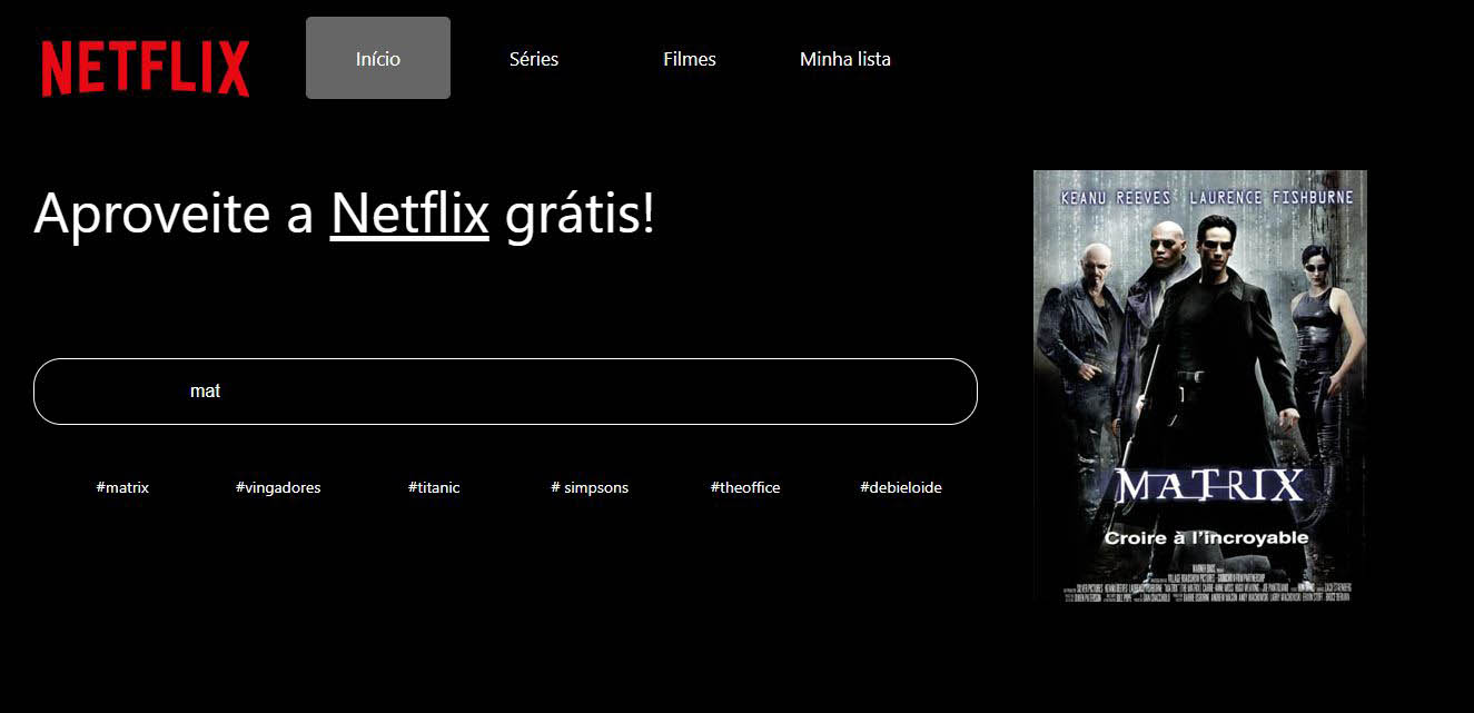 GitHub - DevSalgueiro/netflix-project-study: Small project/study of a simple website built with ...