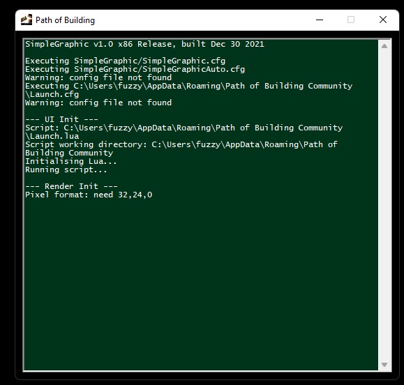 PoB Crashes on startup · Issue #4736 · PathOfBuildingCommunity/PathOfBuilding · GitHub