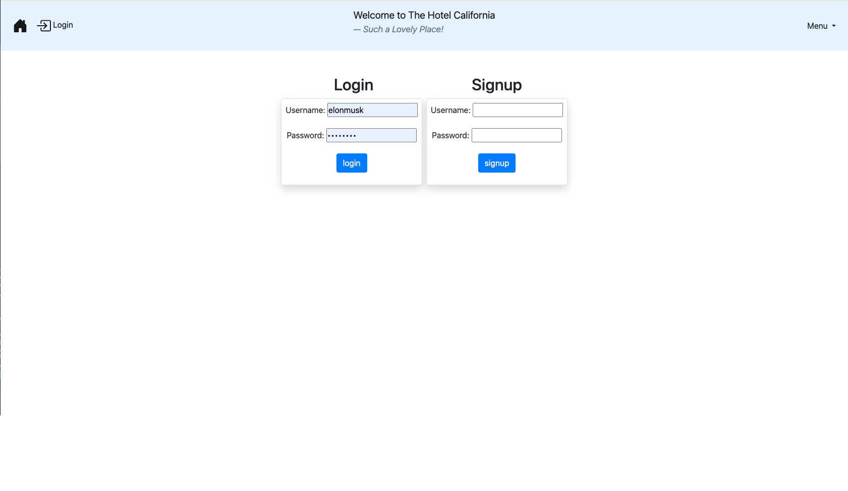GitHub - kas500/hotel-california-app: Project 2