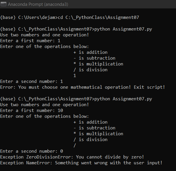 GitHub - deja-monet/IntroToProg-Python-Mod07: This repo contains the documents for Assignment 07.