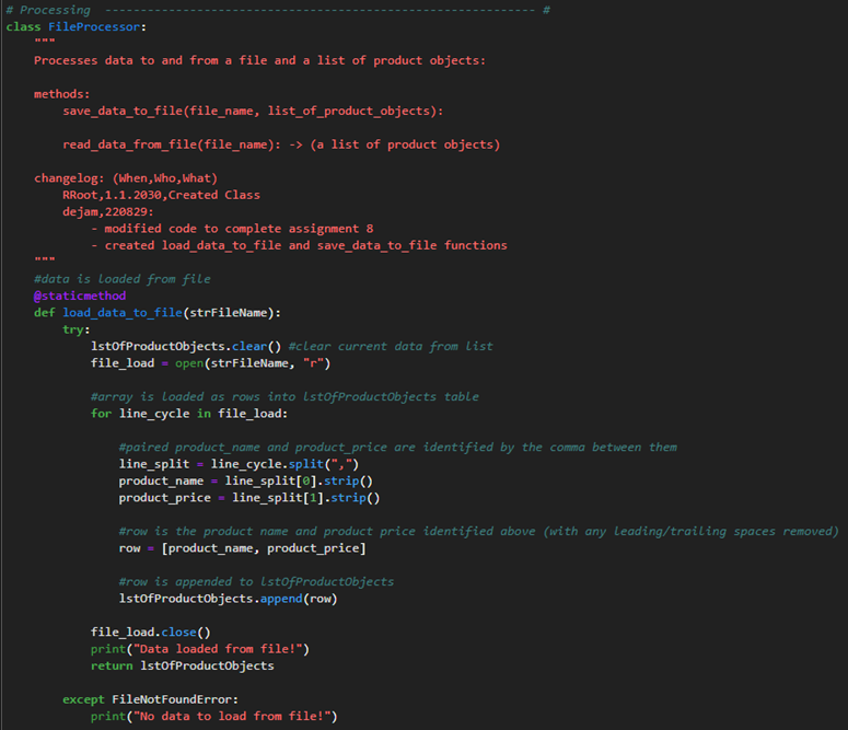 GitHub - deja-monet/IntroToProg-Python-Mod08: This repo contains the documents for Assignment 08.