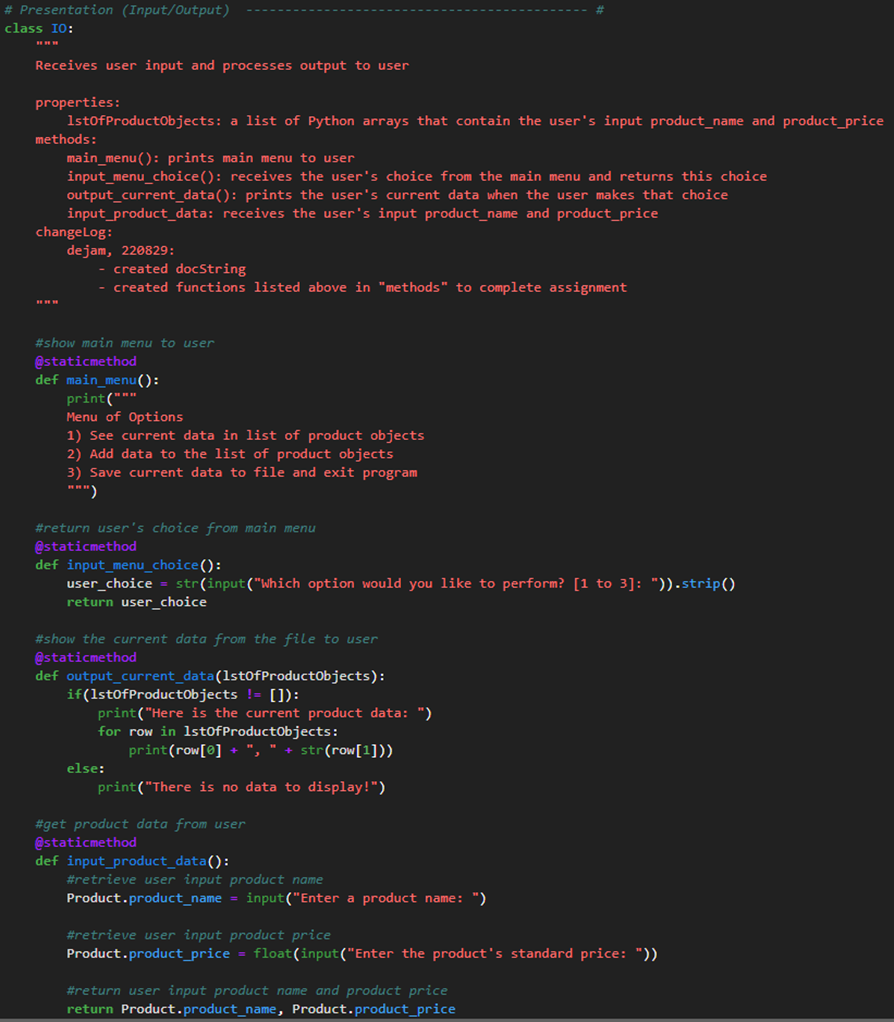 GitHub - deja-monet/IntroToProg-Python-Mod08: This repo contains the documents for Assignment 08.