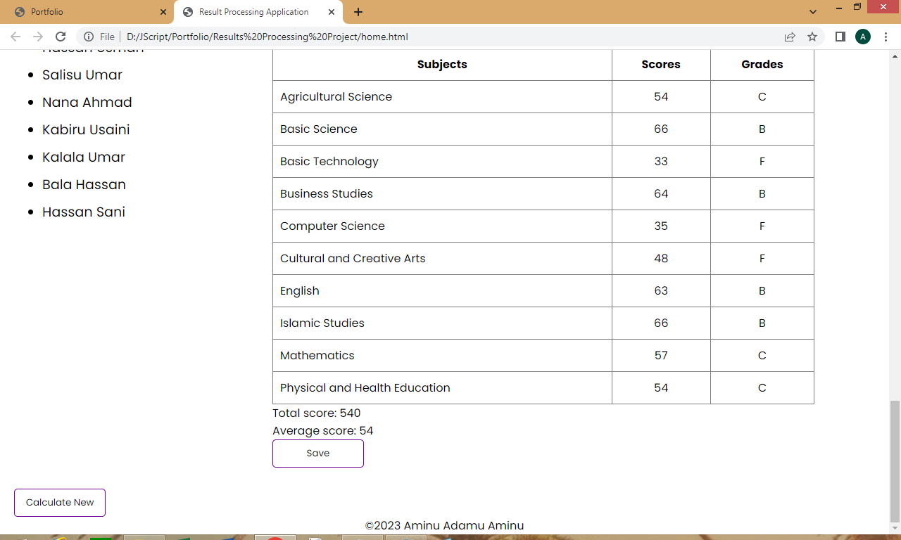 GitHub - aminunawwarah/Result-Processing-Project