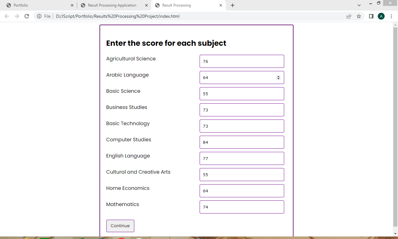 GitHub - aminunawwarah/Result-Processing-Project
