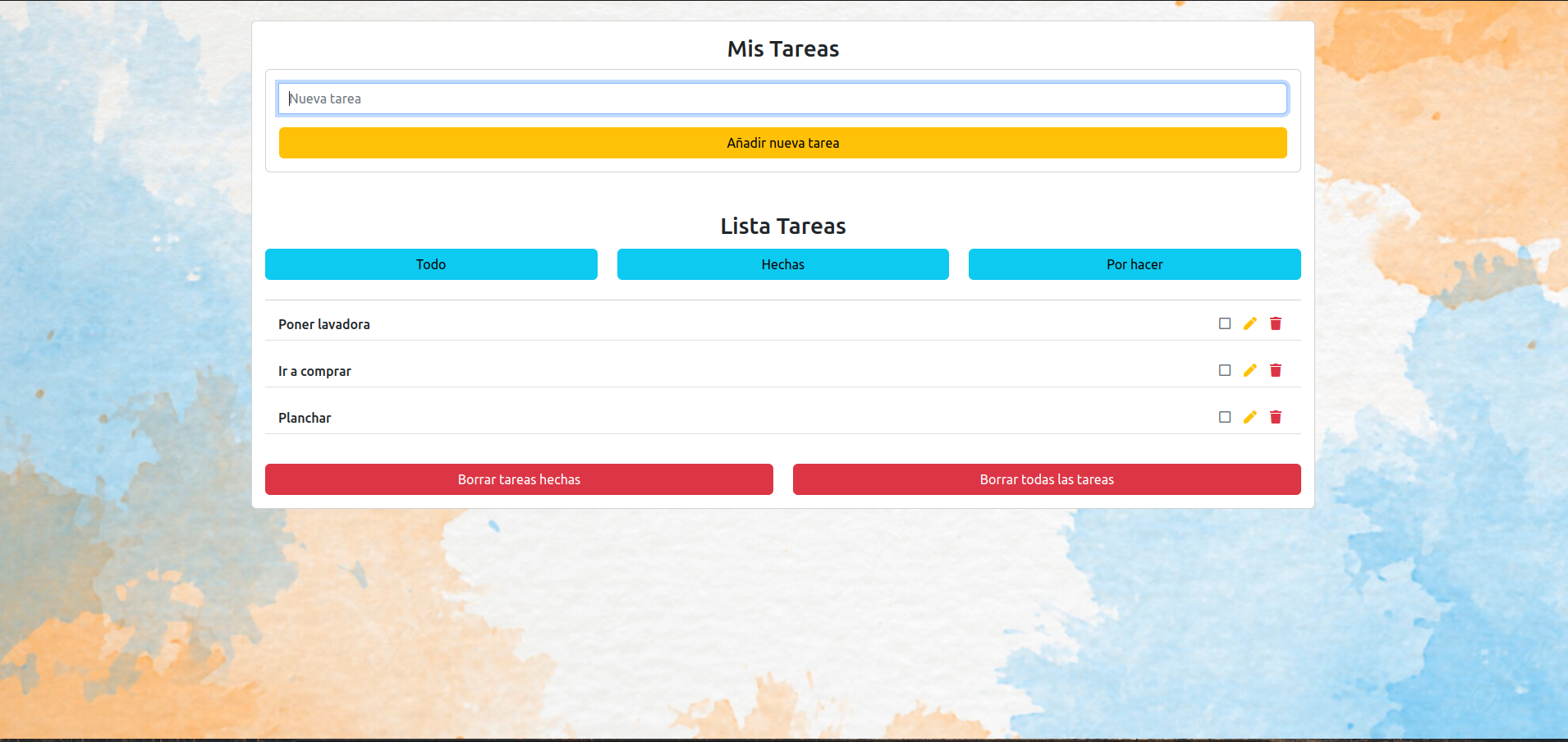 GitHub - andreeaelenasamur/react_ListaTareas: Lista de tareas desarrollado con React y Bootstrap
