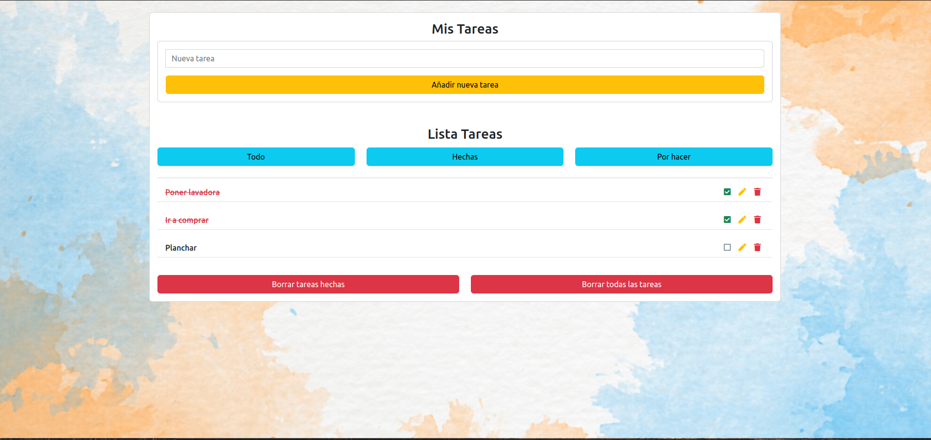 GitHub - andreeaelenasamur/react_ListaTareas: Lista de tareas desarrollado con React y Bootstrap