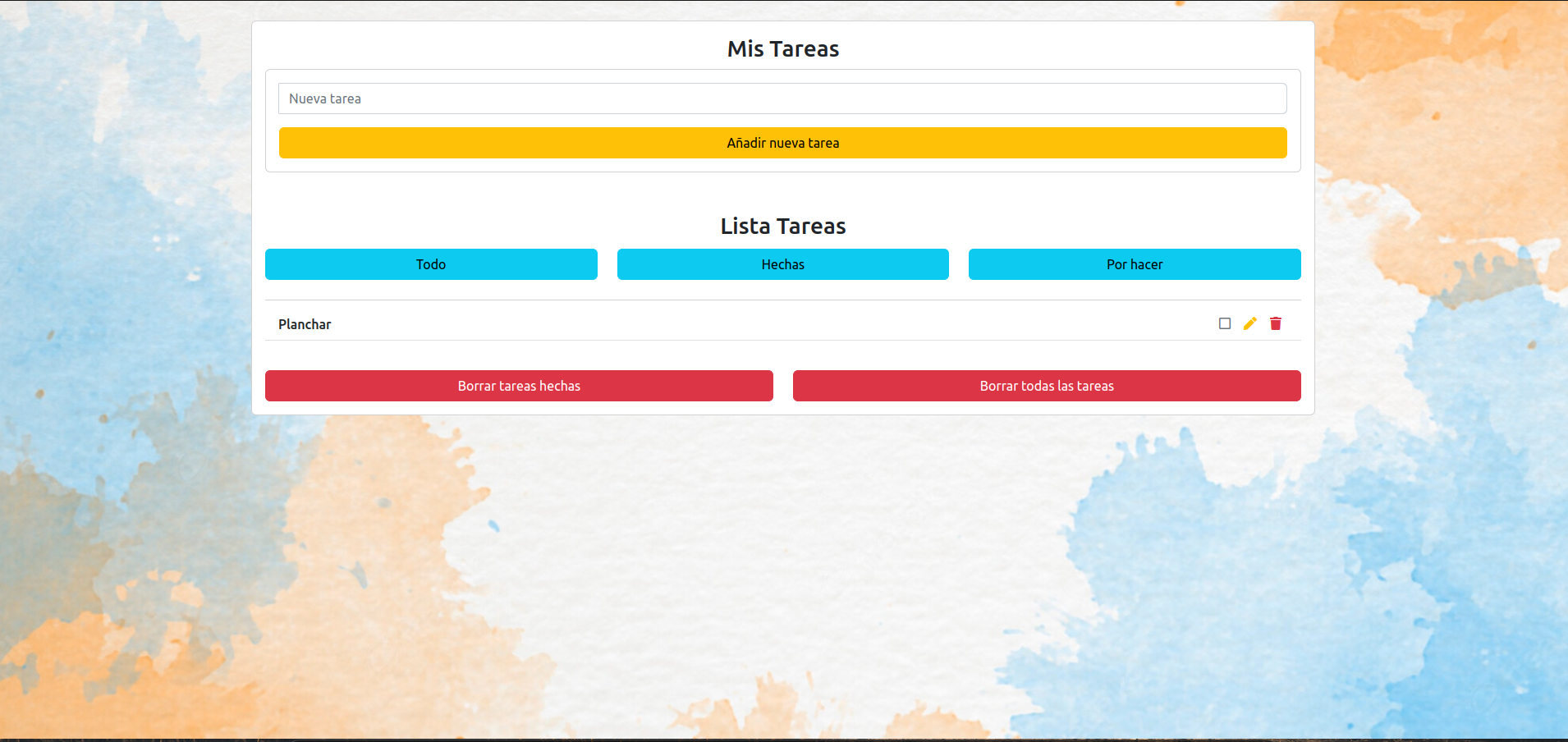 GitHub - andreeaelenasamur/react_ListaTareas: Lista de tareas desarrollado con React y Bootstrap