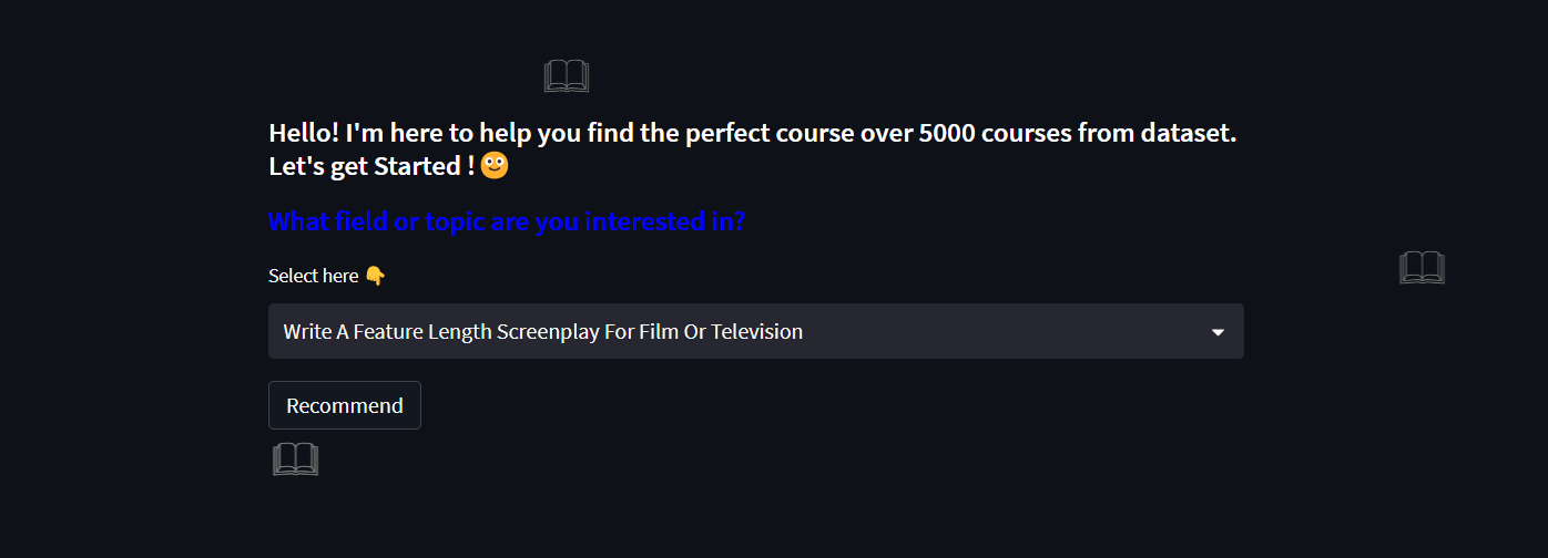 GitHub - yuvaranianandhan/Course-Recommendation-system