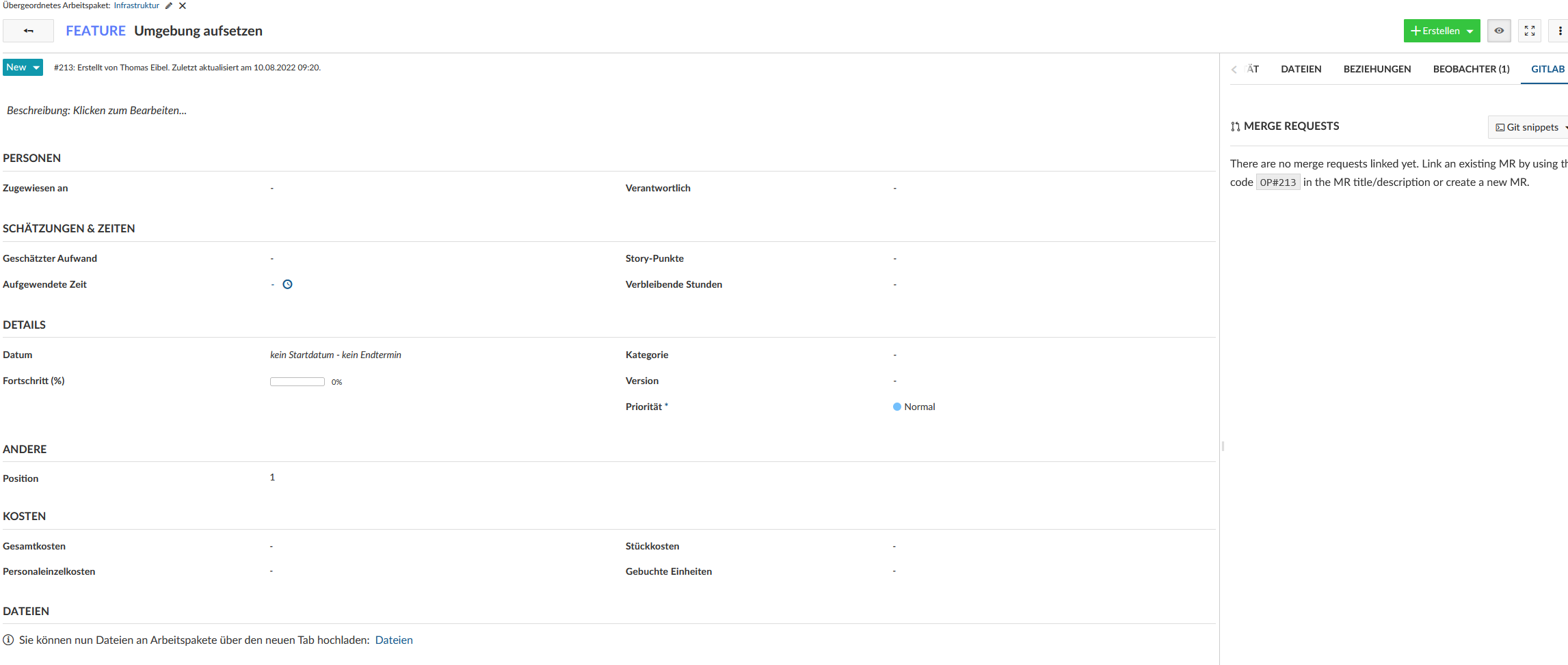 Empty Merge Request Table · Issue 17 · Btey Openproject Gitlab Integration · Github