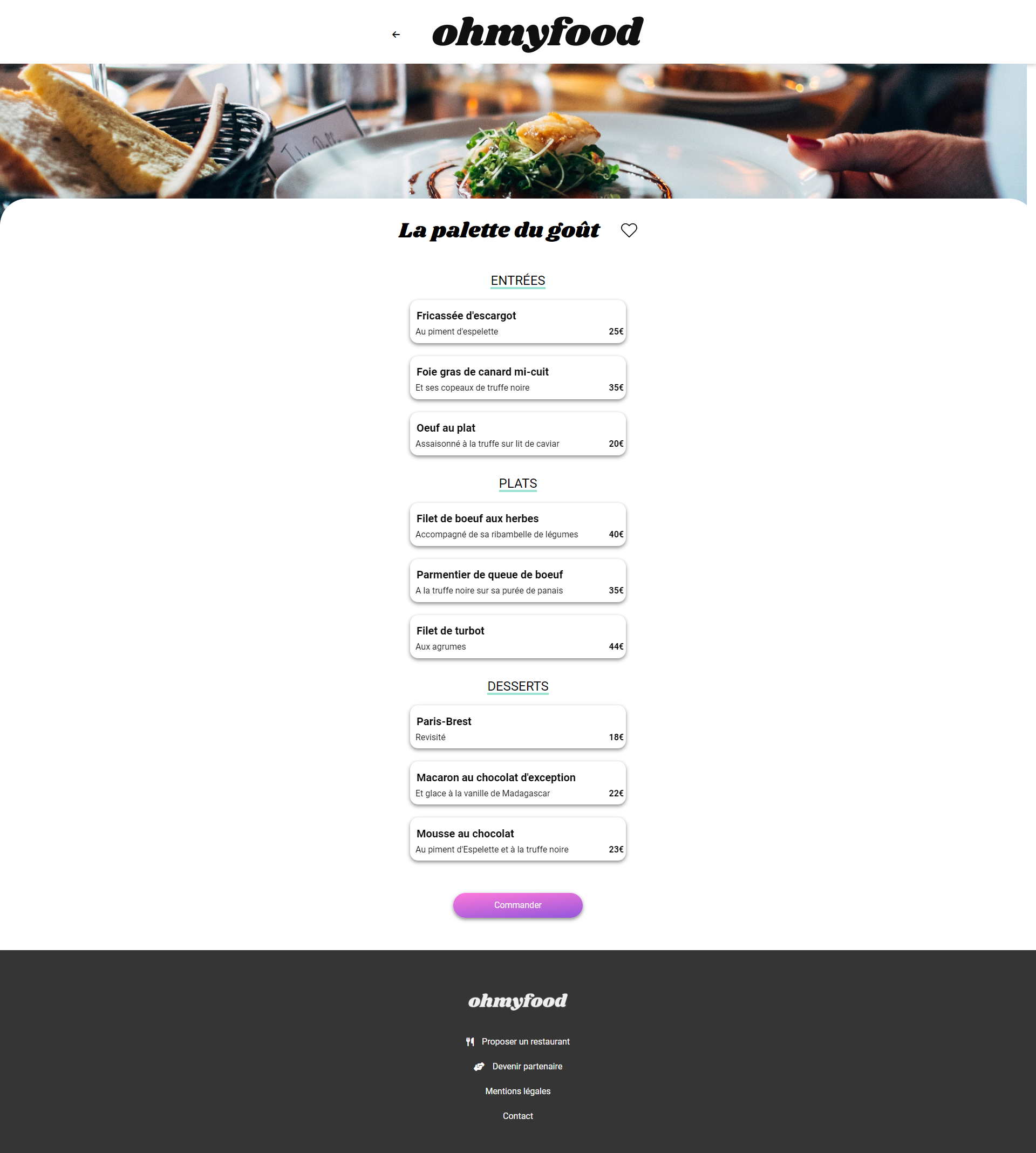 GitHub - Markohh9/Projet-n-3-OpenClassroom-HTML-CSS-SASS: Projet 3 OhMyFood!