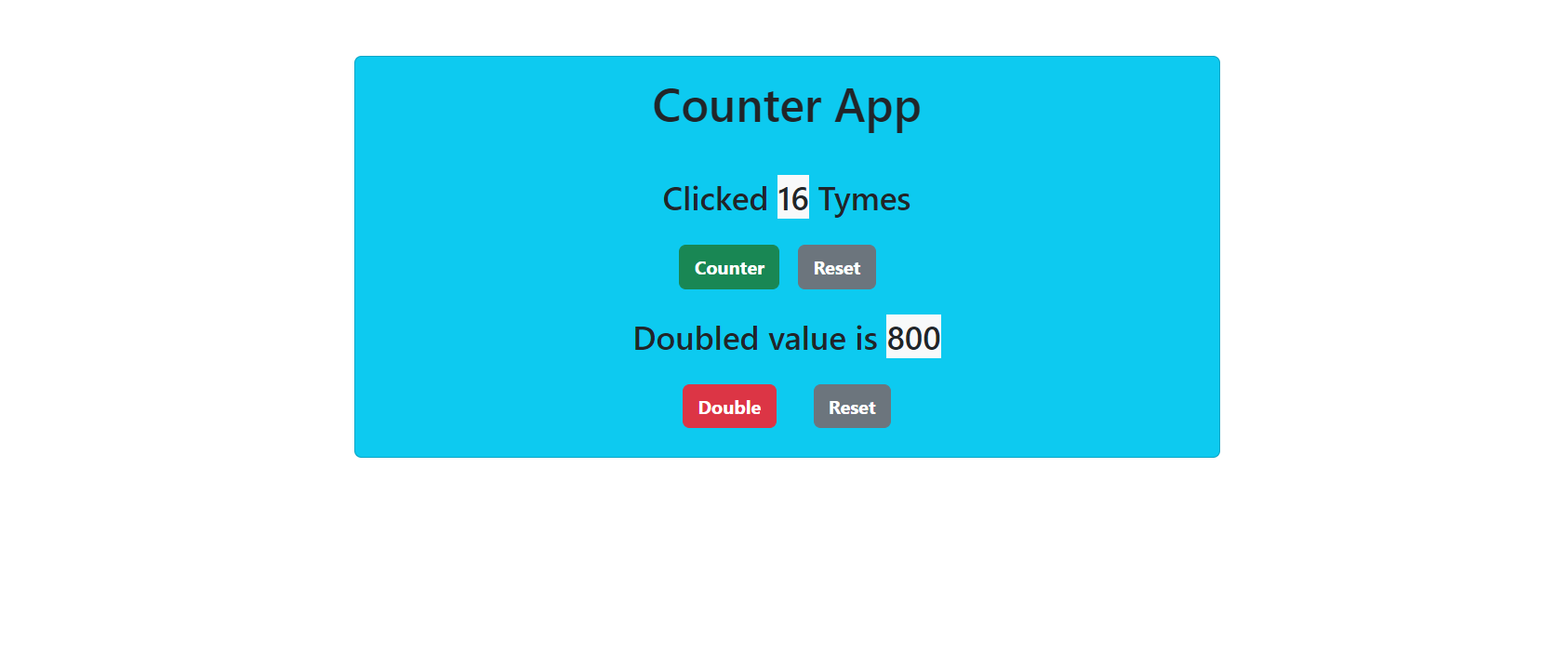 React - State - Basic Click Counter and Value Doubler · akash-coded ...