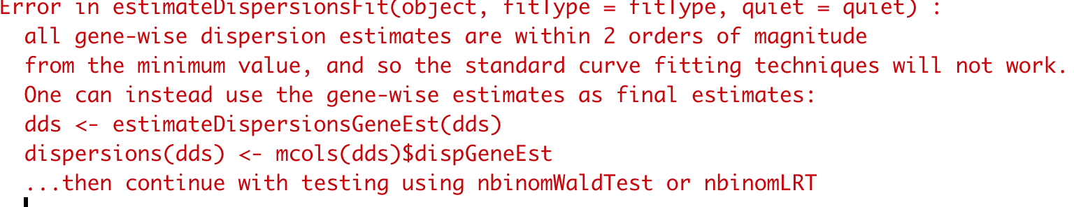 DESEq2 error · Issue #80 · thelovelab/DESeq2 · GitHub