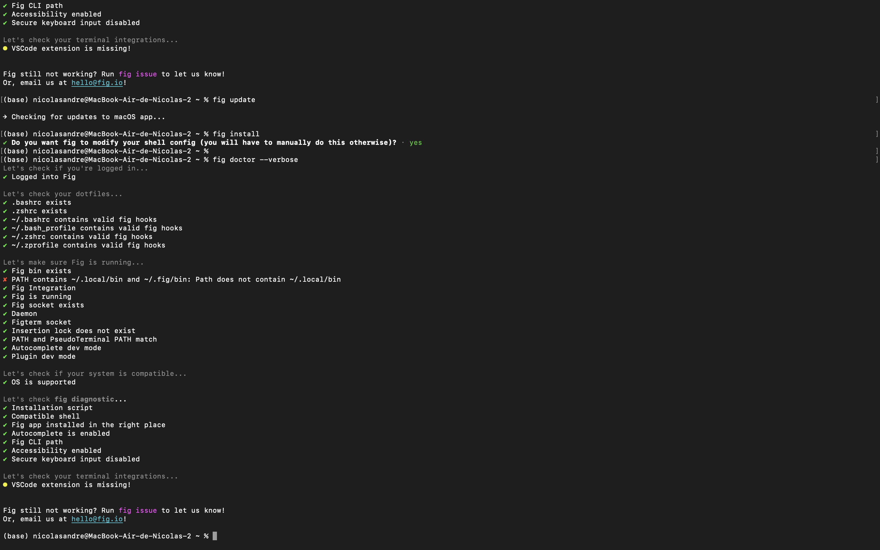 PATH contains ~/.local/bin and ~/.fig/bin: Path does not contain ~/.local/bin · Issue #1370 ...