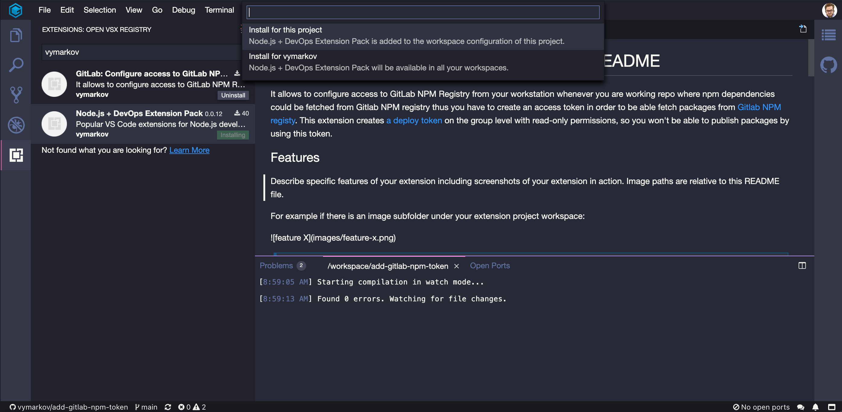 Code Support User Level Extensions · Issue 2688 · Gitpod Iogitpod · Github