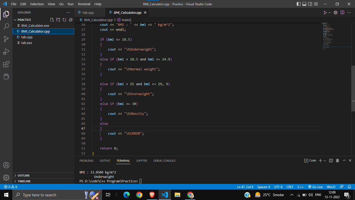 Github Atinder11 Bmi Calculator