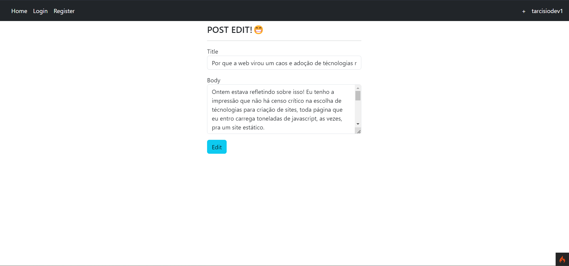 GitHub - tarcisiodev1/Blog-Dashboard-Ci4