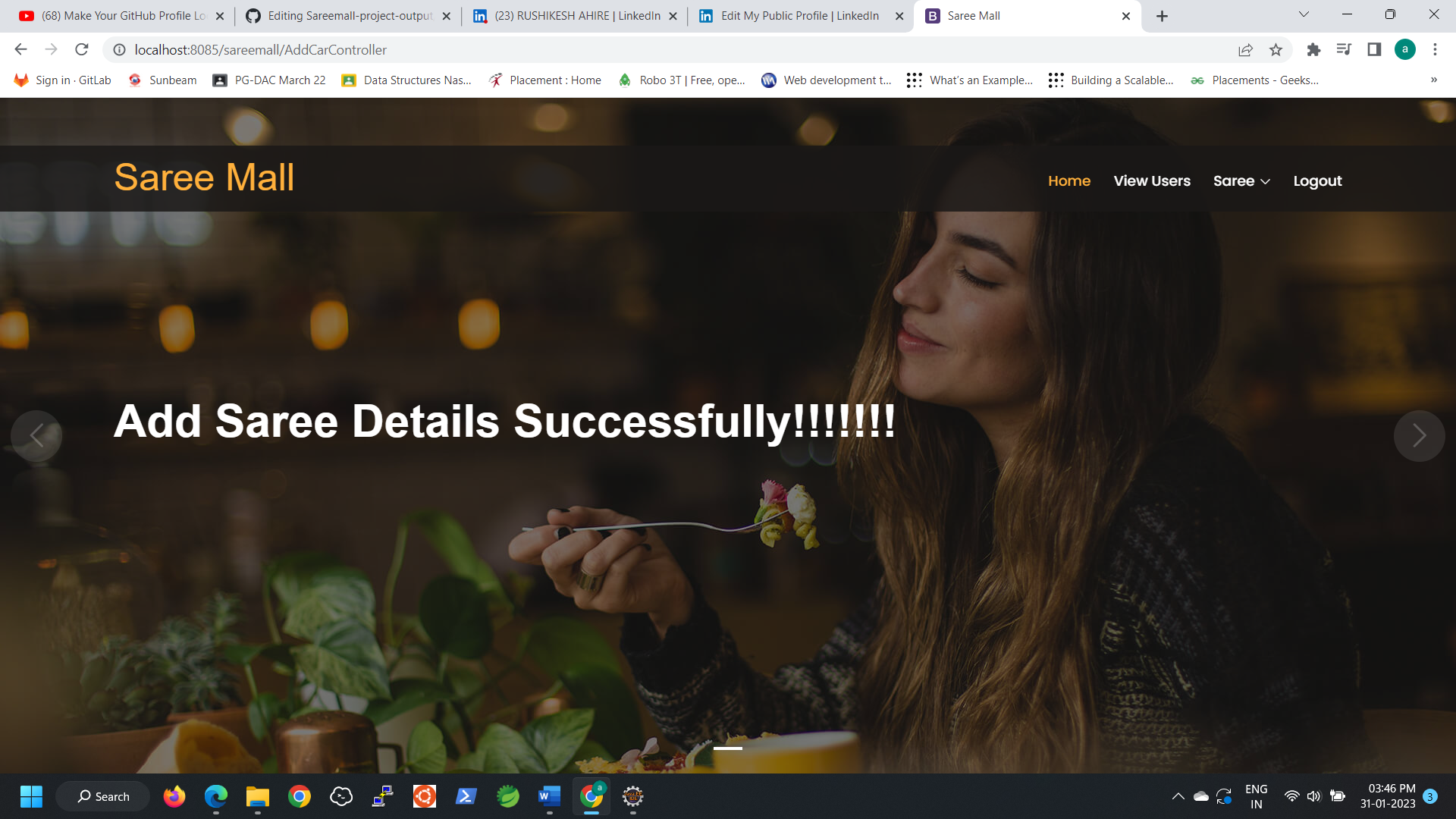 GitHub - rushiahire96/Sareemall-project-output: E platform for selling and buying saree where ...