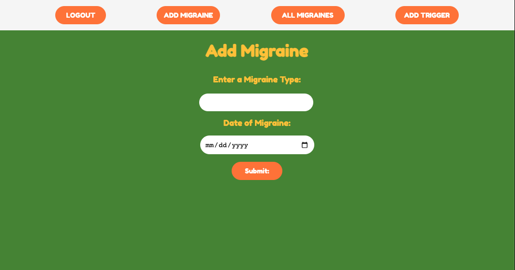 GitHub - tiffanymorningstar/migraine-tracker