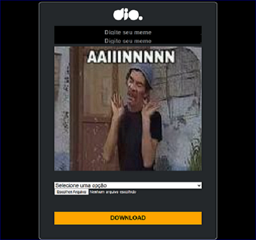 GitHub - Gabi-Oli/maquina-memes: Projeto realizado no evento da DIO