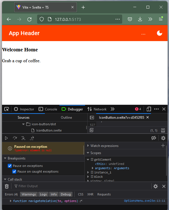 When Navigating With An Iconbutton The Iconbutton Svelte Will Be Null · Issue 504 · Hperrin