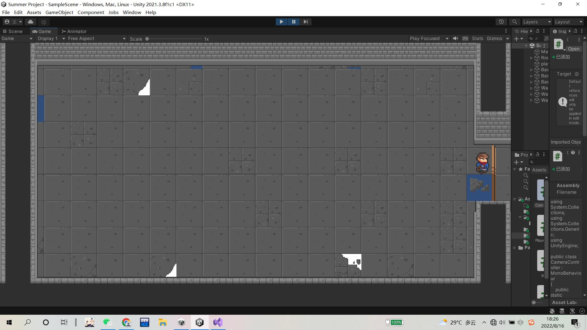 unity人物在进入随机生成的地牢和切换房间时卡死 · Issue #14 · buaa-soft-summer/soft-summer-2022 · GitHub