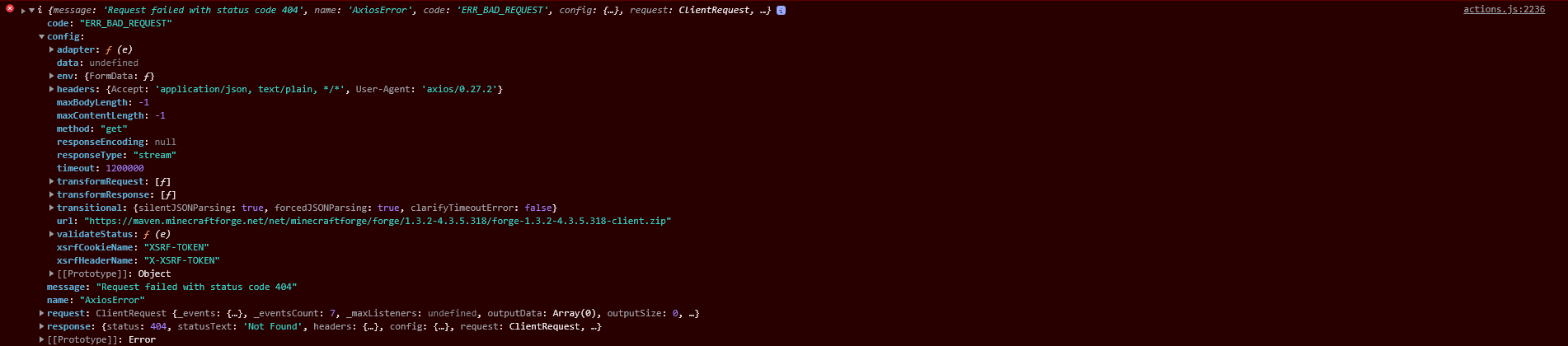 Problem Is An Error When Trying To Install Forge On Version 132 · Issue 1435 · Gorilla Devs