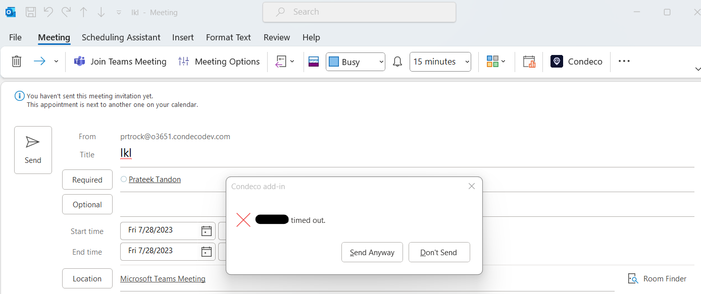 Event based add-in - OnAppointmentSend not triggering handler in Outlook windows · Issue #3549 ...