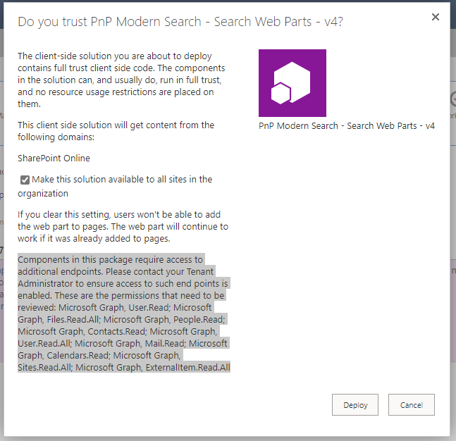 Couldn't able to install or approve API access request for PnP solution v4. · Issue #2363 ...