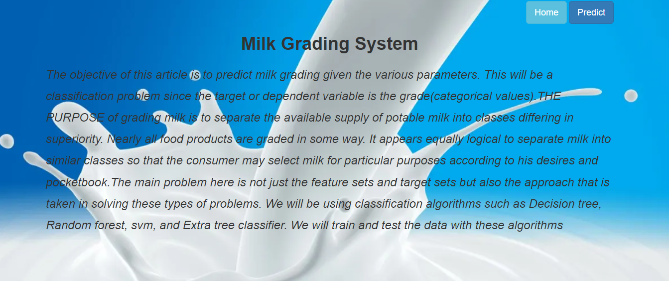 GitHub - Dheeraj-Chilakapati/Milk-Grading-System-using-Machine-Learning ...