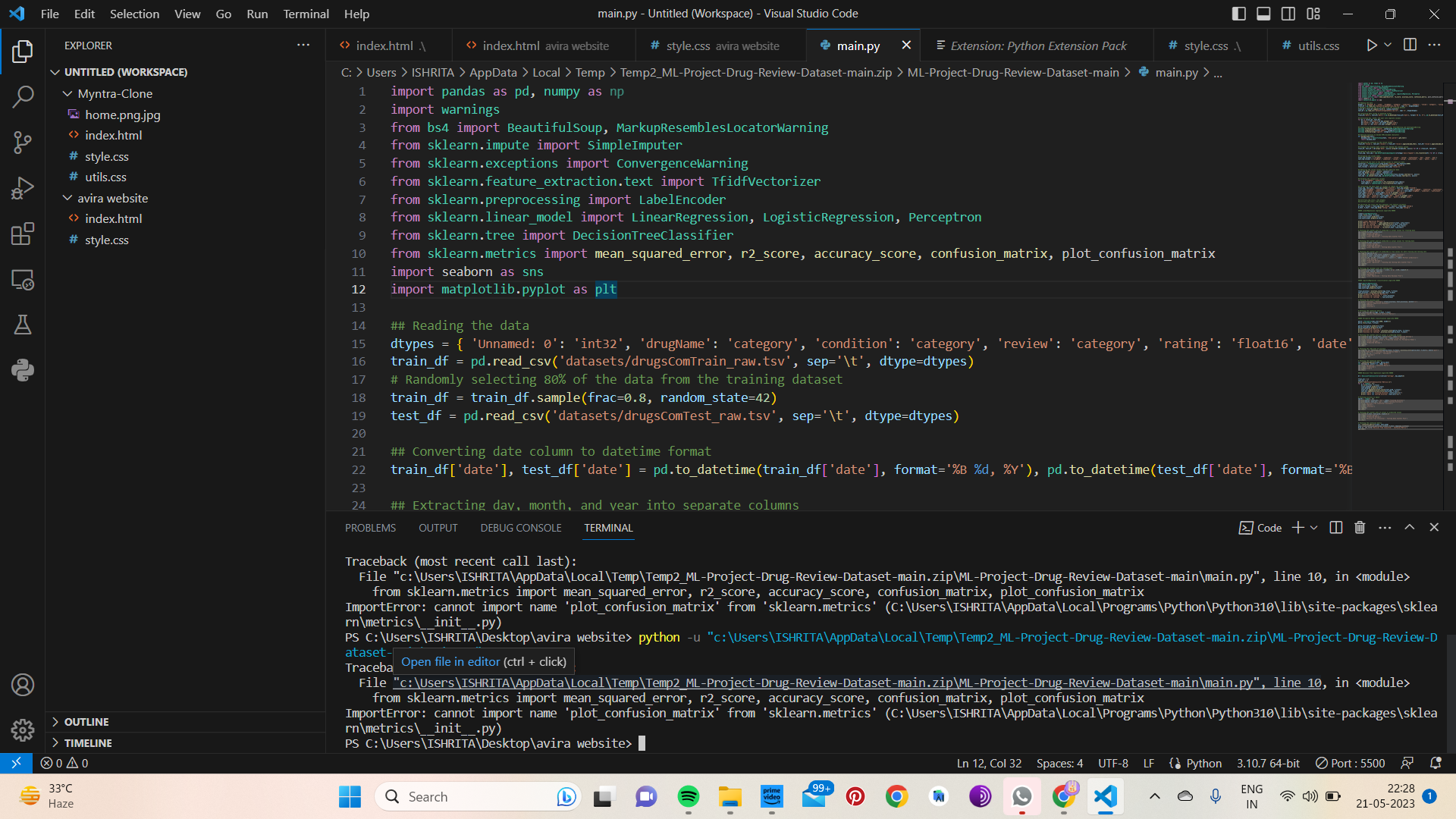 Gssoc 23 Contributor · Issue 25 · Rakesh9100 Ml Project Drug Review Dataset · Github