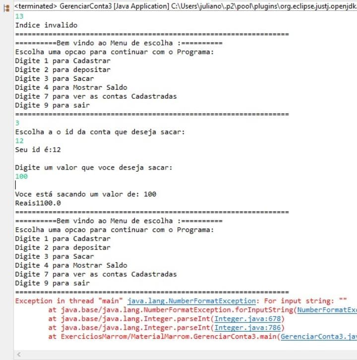 GitHub - julianoAlessandro/Gerenciar-Conta-JAVA: Programa que permite o múltiplo cadastro de ...