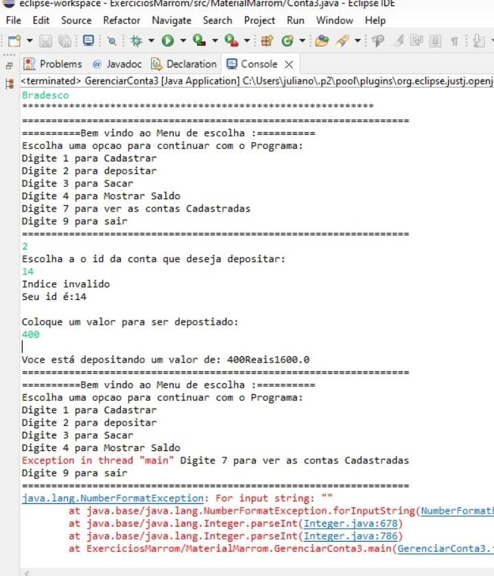 GitHub - julianoAlessandro/Gerenciar-Conta-JAVA: Programa que permite o múltiplo cadastro de ...