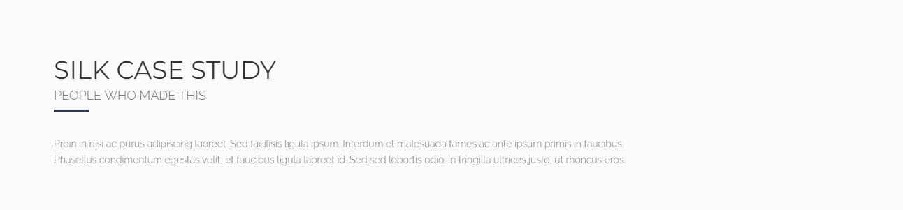 Replace the content under "SILK CASE STUDY" with authentic and relevant content · Issue #25 ...