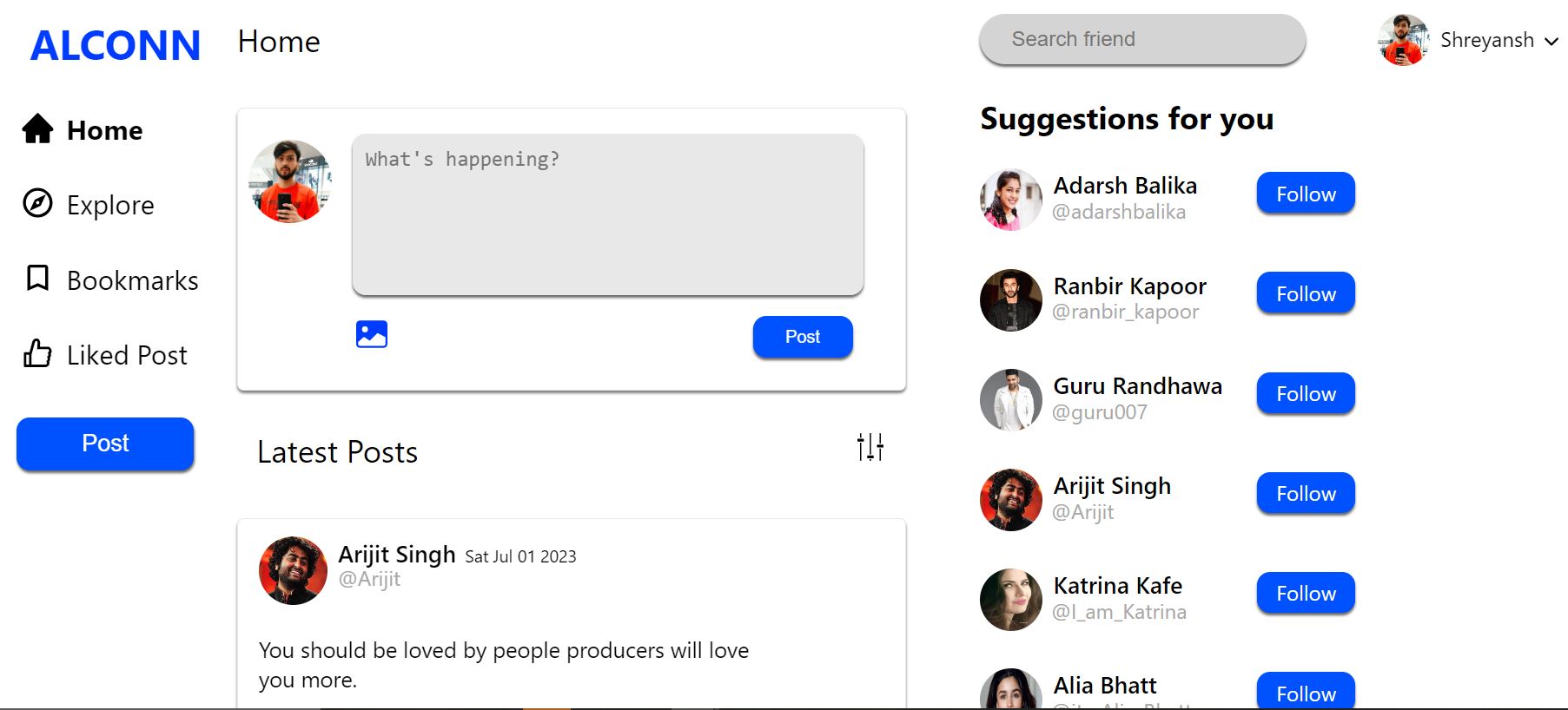 GitHub - Shreyannsh/ALCONN: ALCONN is a modern day Social Media App to connect with people. Hang ...