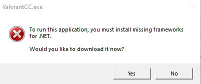 ValorantCC Isn't opening · Issue #29 · weedeej/ValorantCC · GitHub