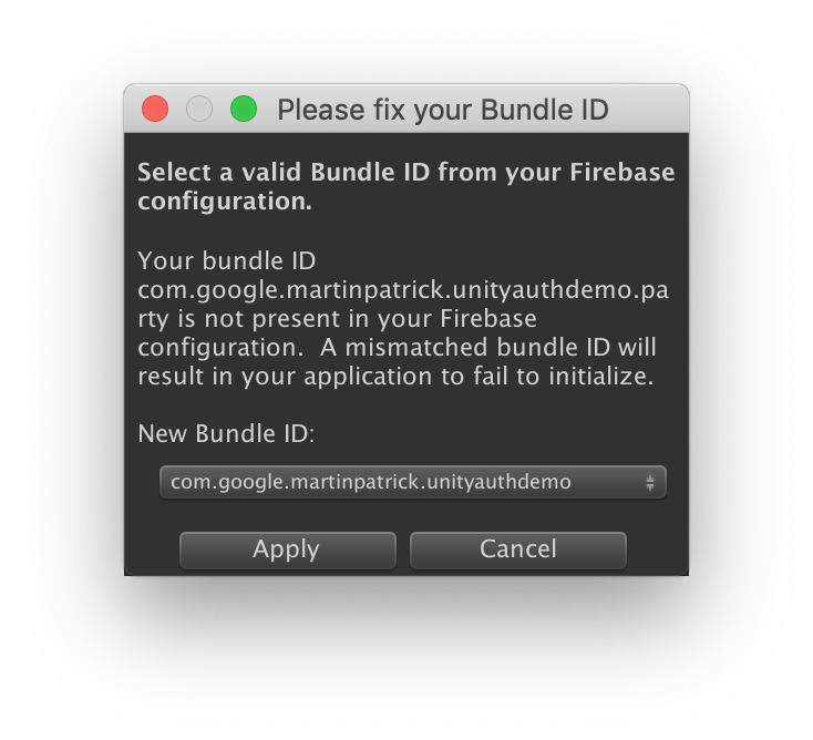 Error with Google-Services.json bundle id · Issue #450 · firebase/quickstart-unity · GitHub