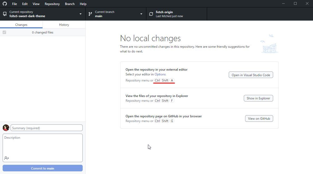 How about putting a "+" between keyboard shortcuts on the No local ...