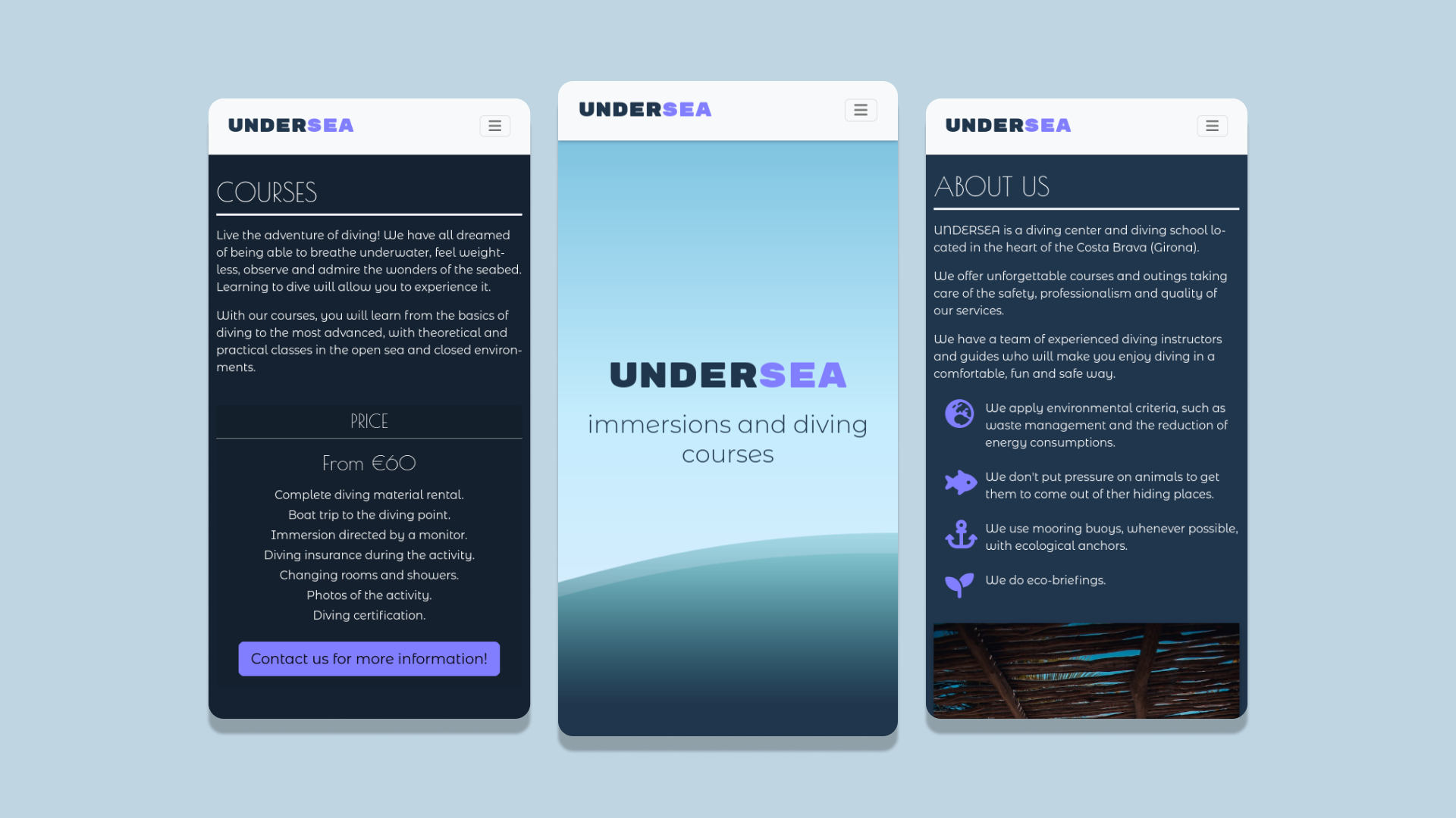 GitHub - gperezdev/undersea: Immersions and diving courses