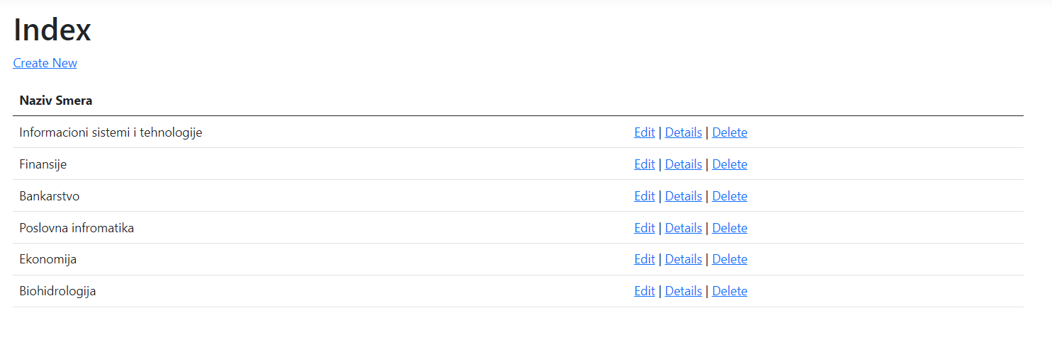 GitHub - veljavml/SmerStudent: ASP.NET Core Web App (MVC) with Entity framework. Simple app that ...