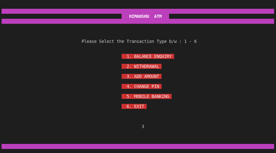 Github Himanshu9000 Atm Project Real Life Atm Working C Software