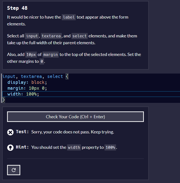 CSS Form Project · Issue #48454 · freeCodeCamp/freeCodeCamp · GitHub