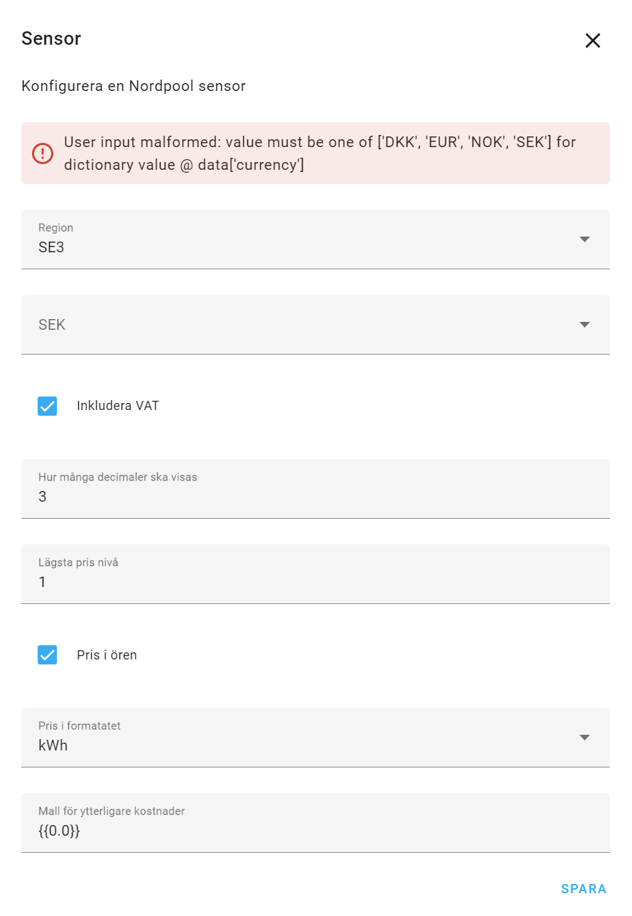 Can't create an integration with region SE3 and SEK · Issue #107 · custom-components/nordpool ...