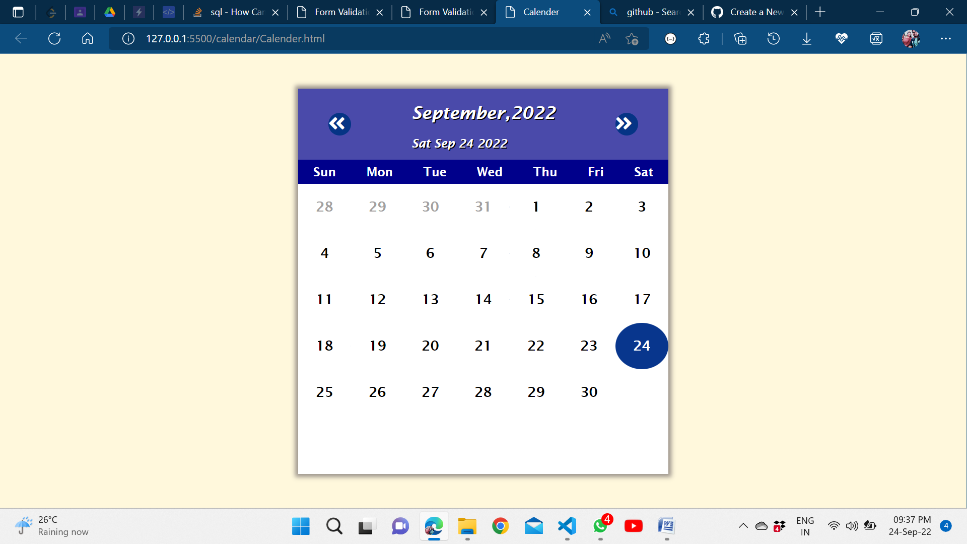 GitHub - ItsMeShashu/Basic_Calender