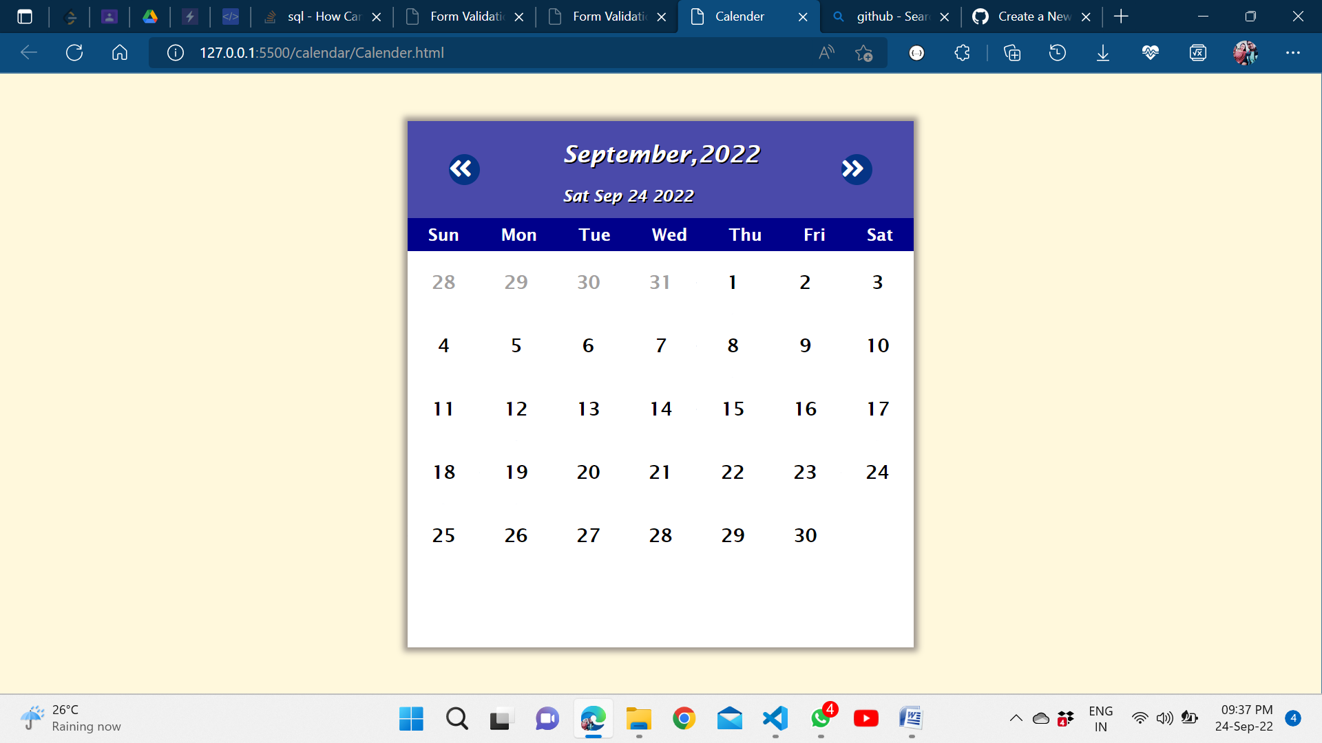 GitHub - ItsMeShashu/Basic_Calender