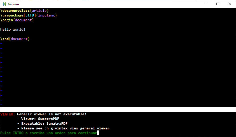 Vimtex can't execute SumatraPDF viewer · Issue #2459 · lervag/vimtex · GitHub