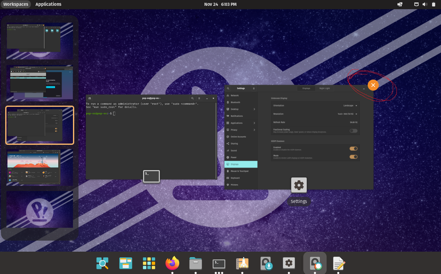 focus in workspaces overview disappears partially or completely using ...