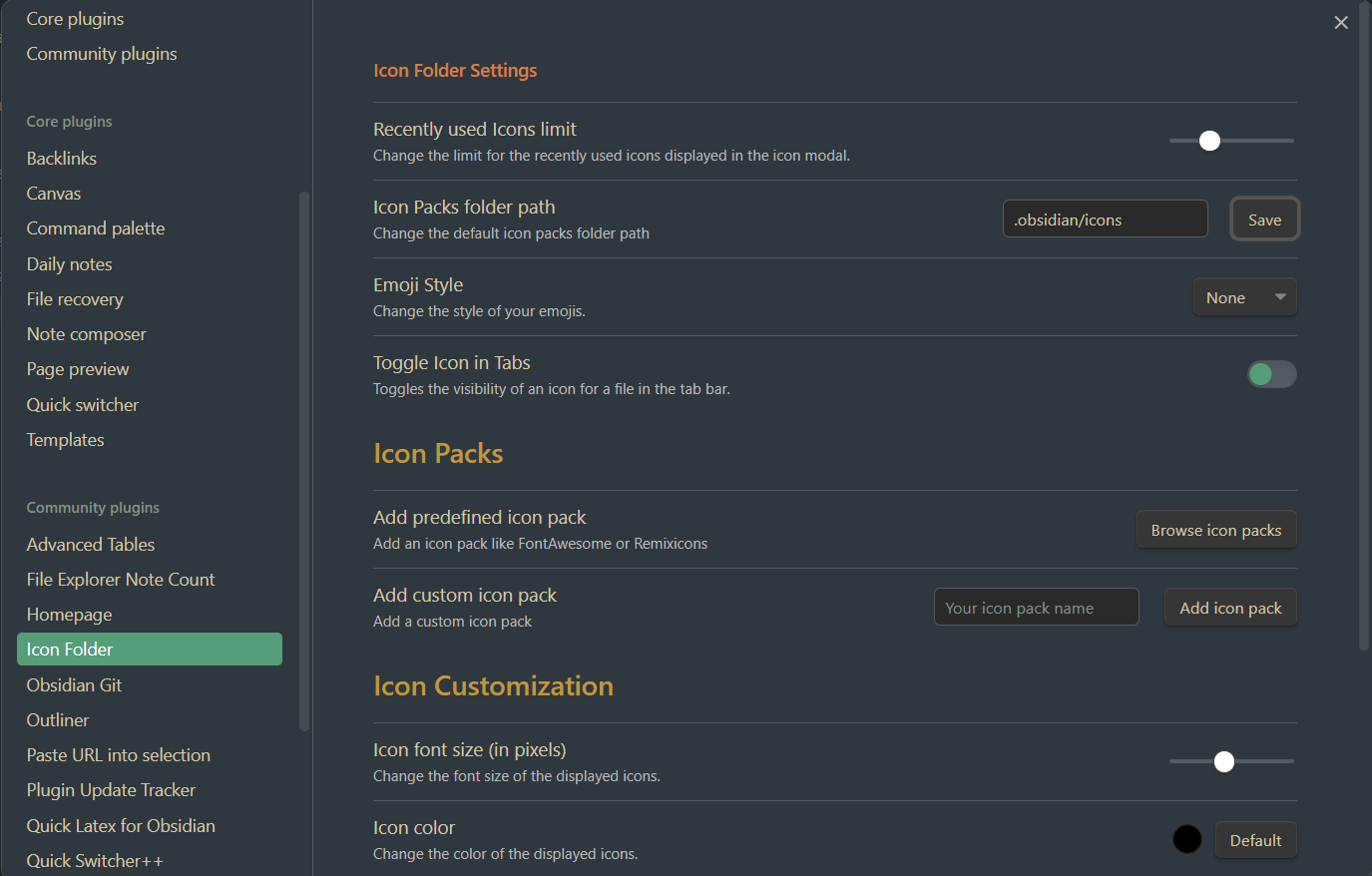Icons Packs folder path keeps resetting to the default path when closing obsidian · Issue #207 ...