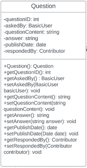 Question Class · Issue #56 · bounswe/bounswe2023group9 · GitHub