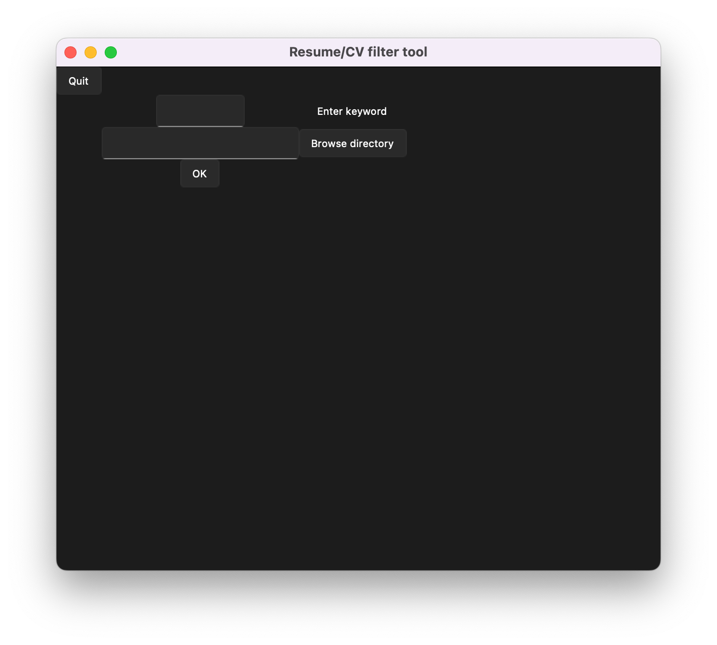 GitHub - lccopy/resume_cv_filter_tool: A python program with gui that ...