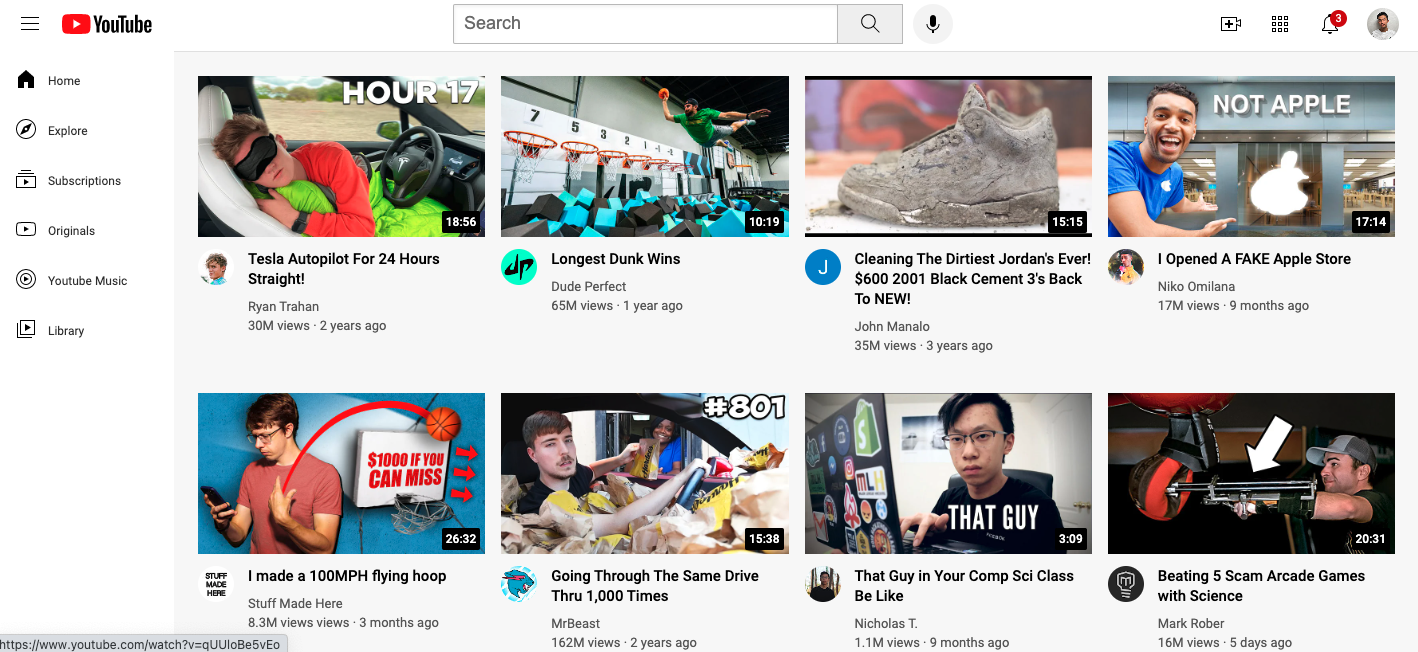 GitHub - brucezhu01/youtube_mainpage_recreation